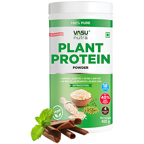Buy Vasu Nutra 100% Pure Plant Protein Powder - For Men & Women Online ...