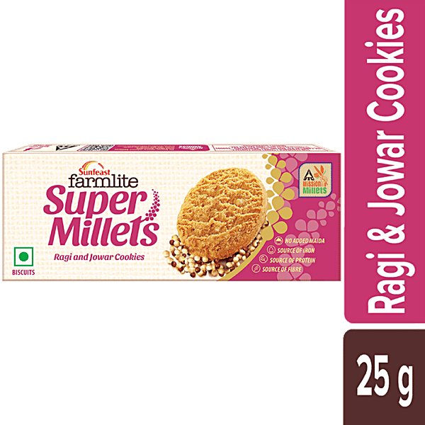 Buy Sunfeast Farmlite Super Millets Ragi & Jowar Cookies Online at Best ...
