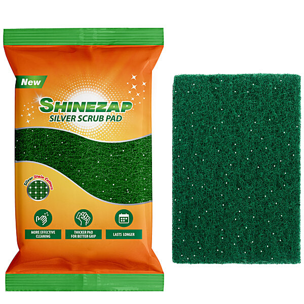 Buy Shinezap Sparkling Silver Scrub Pad Online at Best Price of Rs 9 - bigbasket