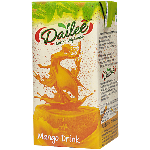 Buy DAILEE Mango Drink With Fruit Pulp, Enrich Alphonso Online at Best ...