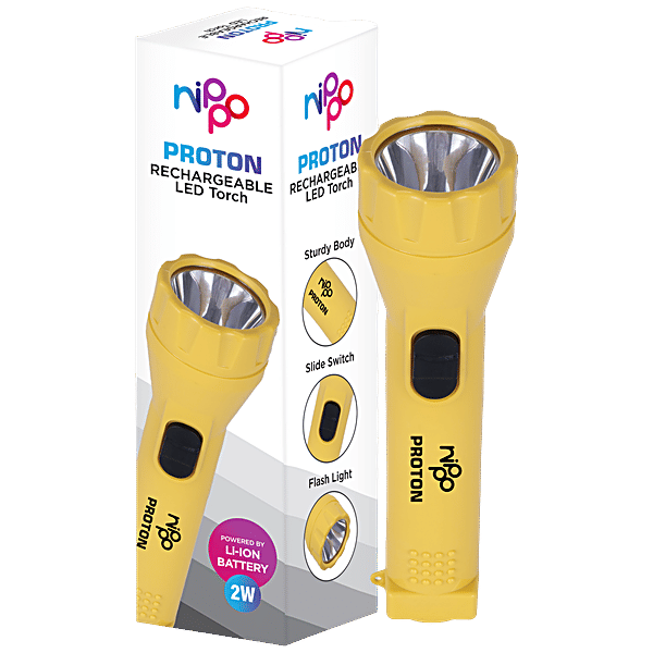 Buy Nippo Proton Rechargeable LED Torch - 2 W Online at Best Price of ...