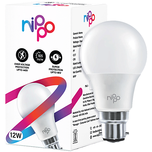 Buy Nippo 12 W Rechargeable LED Bulb Online at Best Price of Rs 429 ...