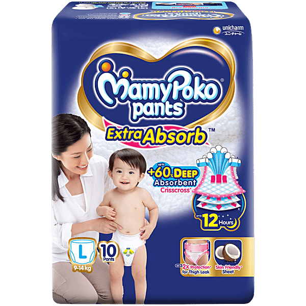 Buy Mamy Poko Pants Extra Absorb Diaper Pants - L, 9 To 14 kg Online at ...