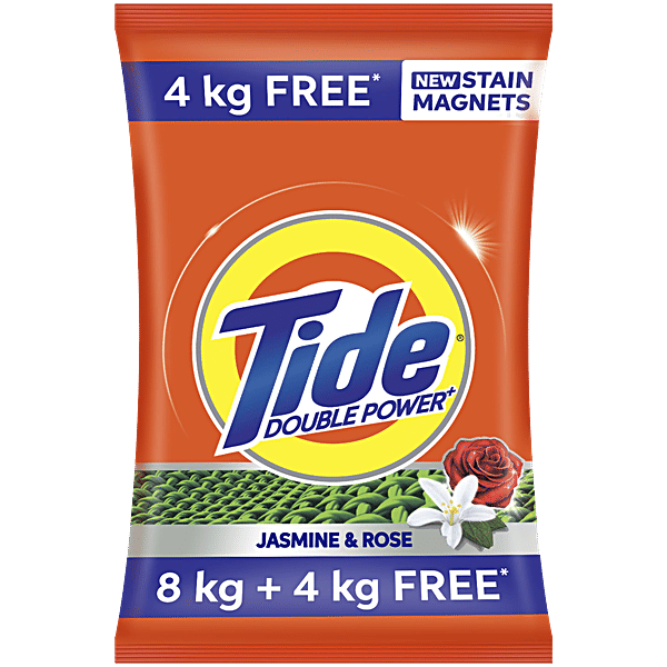 Buy Tide Plus Double Power Detergent Washing Powder - Jasmine & Rose Online at Best Price of Rs ...