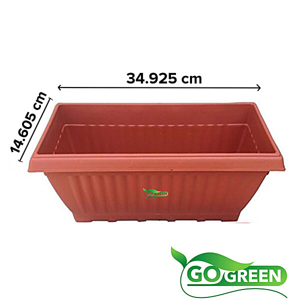 Buy Go Green Garden Queen Pot No 120 - Brown, 34.92 x 14.6 cm Online at ...