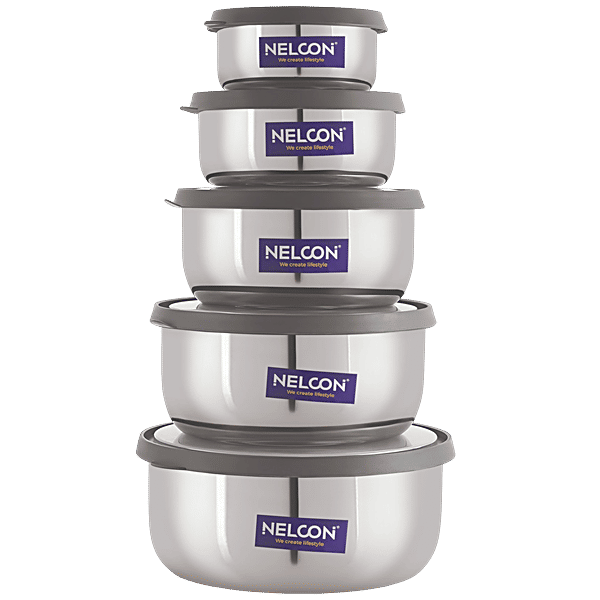 Buy Nelcon Stainless Steel Food Storage Container With Lid - Push ...