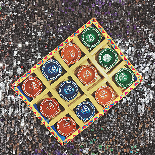 Buy House of Festivals Handmade Traditional OM Embedded Mitti Ka Diya ...