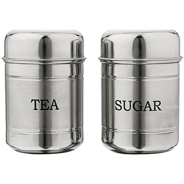 Buy Kitchen Essentials Tea Sugar Condiment Steel Container/Canister Set ...