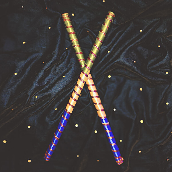 Buy House of Festivals Three/Tiranga Colour Dandiya Sticks - For ...