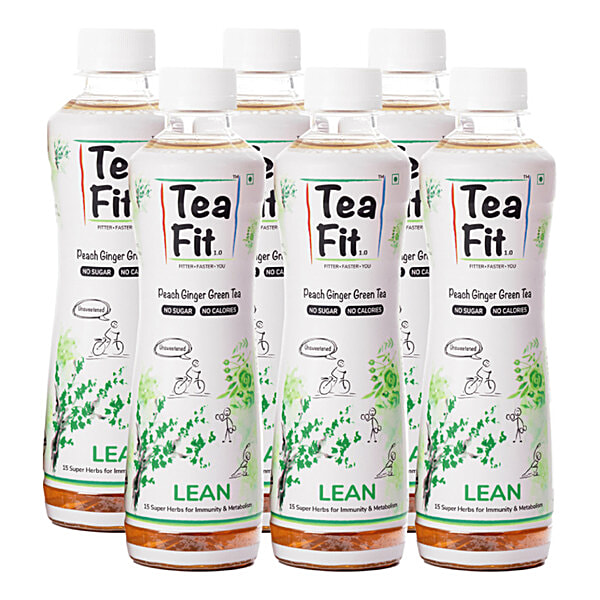 Buy Teafit Lean Peach Ginger Green Tea - Unsweetened Online at Best ...