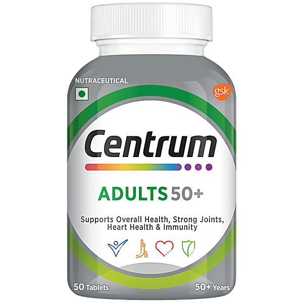 Buy Centrum Adults 50+ With Calcium, Vitamin D & 22 Vital Nutrients For ...