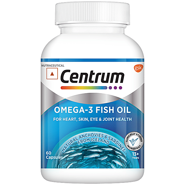 Buy Centrum Omega 3 Fish Oil With EPA & DHA For Heart, Skin, Eye ...