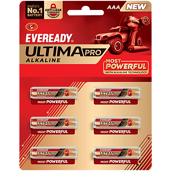 Buy Eveready Ultima Pro Alkaline AAA Battery 1.5 Volt, 800% Long ...