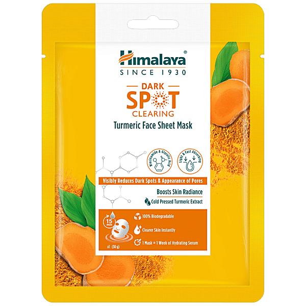 Buy Himalaya Dark Spot Clearing Turmeric Face Sheet Mask Online at Best ...