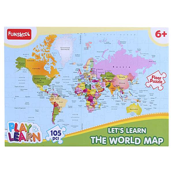 Buy Puzzles Play & Learn The World Map Puzzle - For 6+ Year Old Online ...