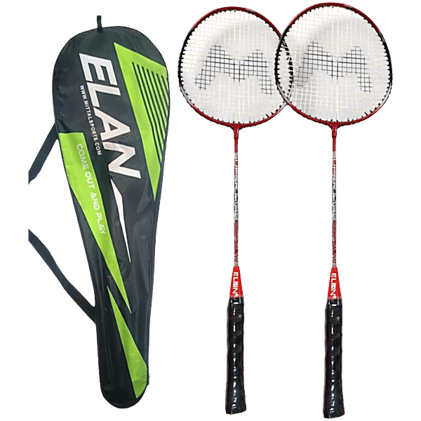 Buy Elan Superm99 Badminton Racket Set - High Tempered Steel, Assorted ...