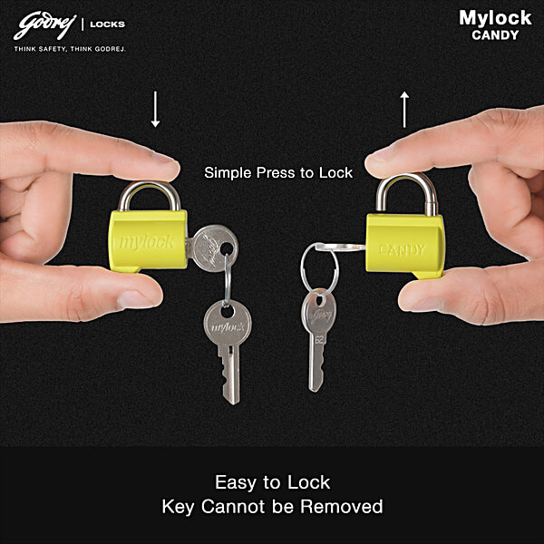 Buy Godrej Locks Mylock Candy Bag Lock With 2 Keys Online at Best Price ...