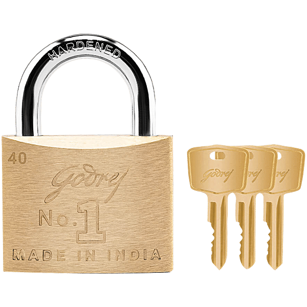 Buy Godrej Locks Square Padlock For Door - 40 mm, Hardened Shackle ...