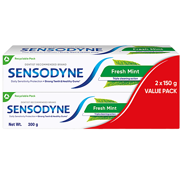 Buy Sensodyne Fresh Mint Sensitive Toothpaste For Daily Sensitivity ...