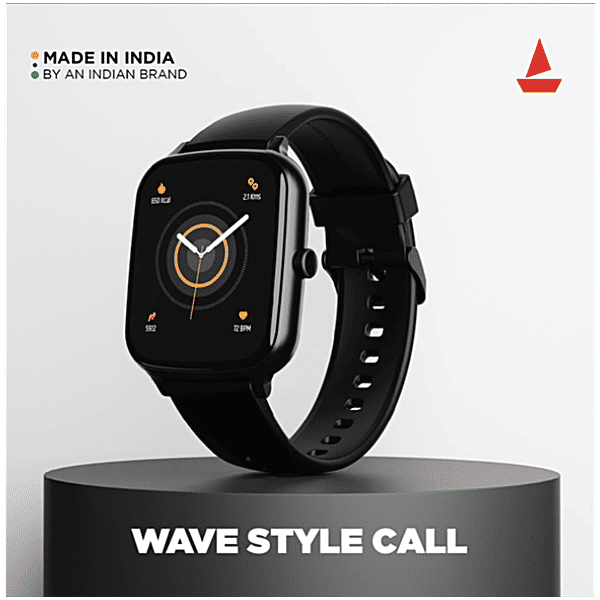Buy boAt Wave Style Call Smartwatch - Active Black, 4.29 cm Online at ...