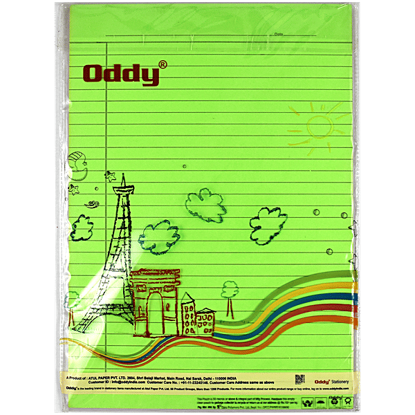 Buy Oddy A4 Size Coloured Ruled Sheet For School Online at Best Price ...