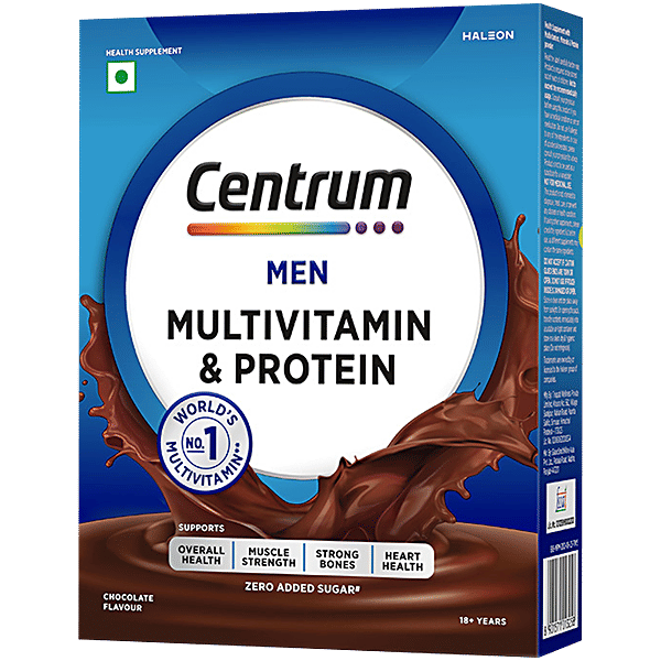 Buy Centrum Men Multivitamin & Protein Health Drink Powder - Chocolate ...