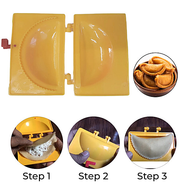 Buy DS Karanji/Gujiya Mould Maker - Large, Yellow Online at Best Price ...