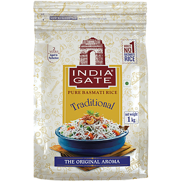 Buy India Gate Traditional Pure Basmati Rice Online at Best Price of Rs ...