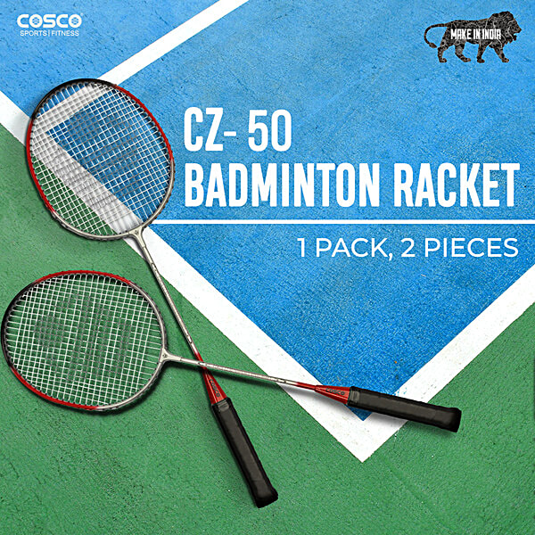 Buy Cosco Badminton CZ 50 - For Hobby, Aluminium Frame, Twin Racquets ...