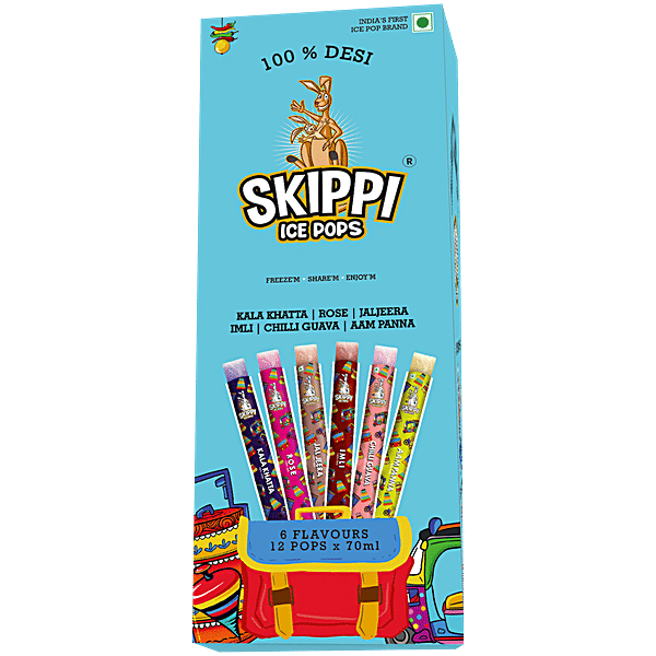 Buy Skippi Ice Pops Desi Flavours - Kala Khatta, Rose, Jaljeera, Imli ...