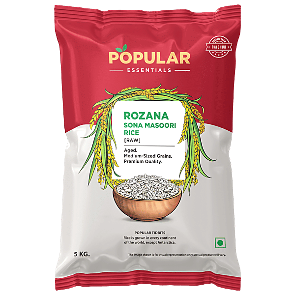 Buy Popular Essentials Rozana Sona Masoori Raw Rice Online at Best ...