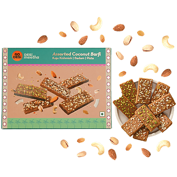 Buy GO DESi Assorted Coconut Barfi Online at Best Price of Rs 340 ...