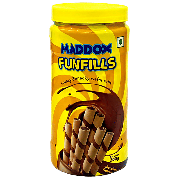 Buy Maddox Funfills Chocolate Wafer Rolls Online at Best Price of Rs ...