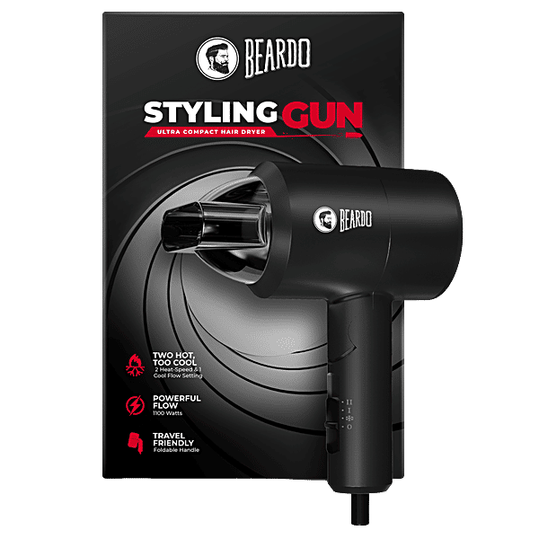 Buy Beardo Styling Gun Ultra Compact Foldable Hair Dryer - 1100 Watts ...