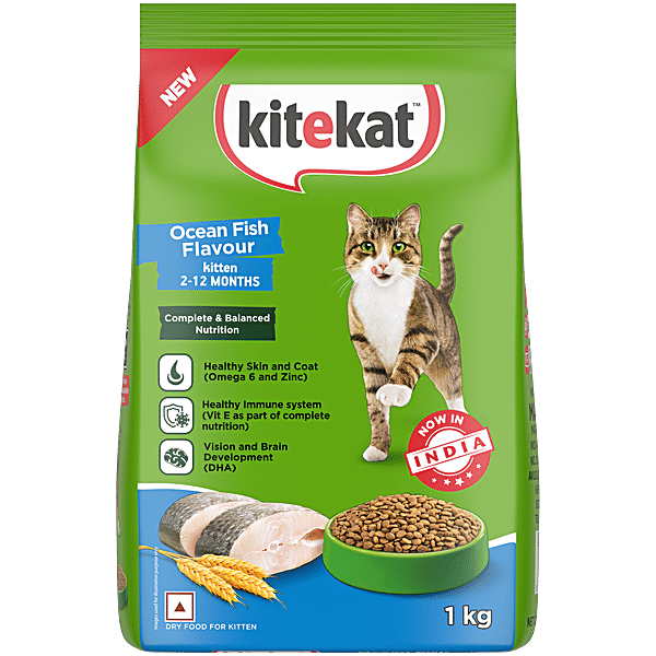 Buy Kitekat Kitten Dry Cat Food - Ocean Fish Flavour Online at Best ...