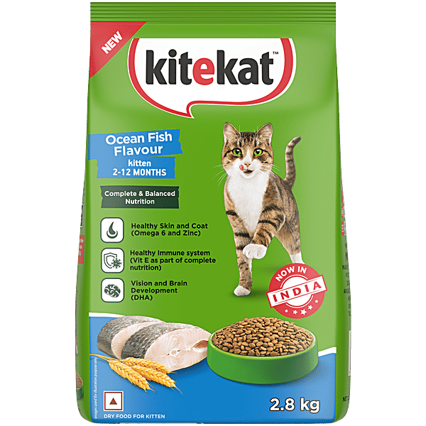 Buy Kitekat Kitten Dry Cat Food - Ocean Fish Flavour Online at Best ...