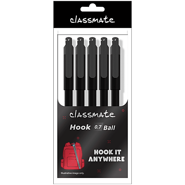 Buy Classmate Hook 0.7 Ball Pen - Black Online at Best Price of Rs 50 - bigbasket