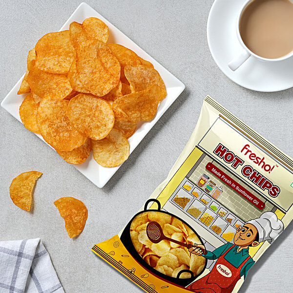 Buy fresho! Hot Chips - Spicy Potato Chips Online at Best Price of Rs ...