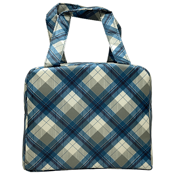 Buy Hoom Lunch Bag - With Aluminium Insulation, Check Print, Blue ...