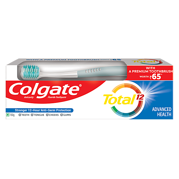 Buy Colgate Total Advanced Anticavity Toothpaste + Premium Toothbrush ...