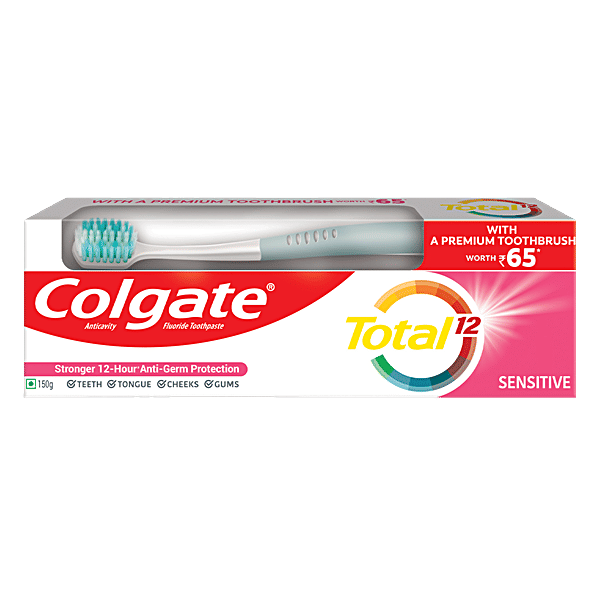 Buy Colgate Total Sensitive Anticavity Toothpaste + Premium Toothbrush ...