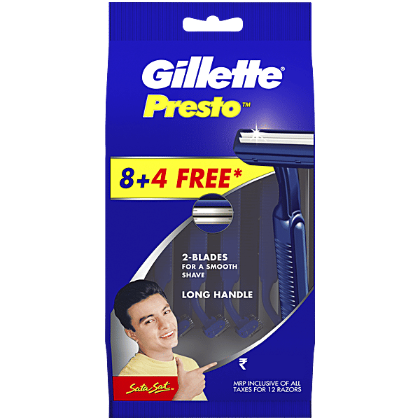 Buy Gillette Presto Shaving Razor - With Blades Online at Best Price of ...