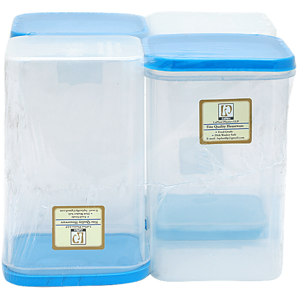 Buy Laplast Storewell Airtight Plastic Container - Blue Lid ...