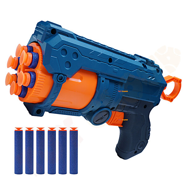 Buy Toy Cloud Dart Rotating Drum Gun Manual Attacker Soft Foam Dart ...