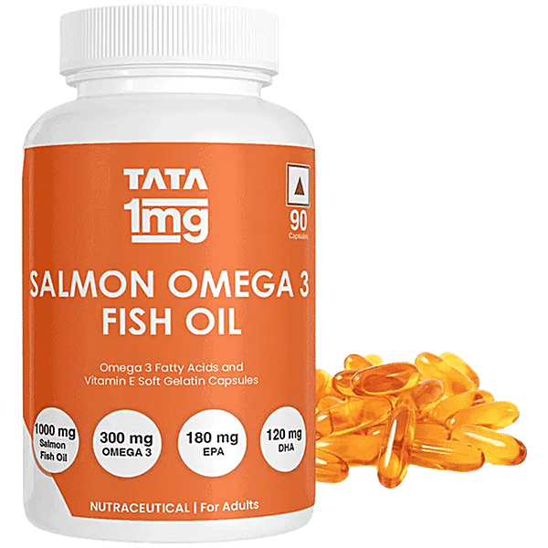 Buy Tata 1mg Salmon Omega 3 Fish Oil Capsule With Vitamin E ...