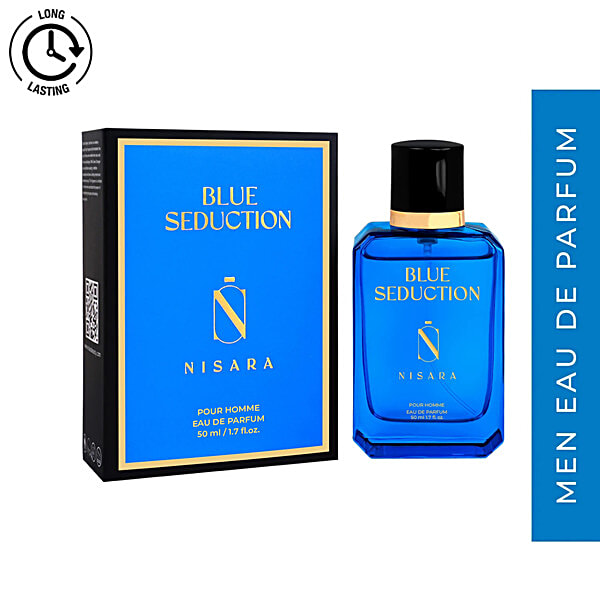 Buy Nisara Blue Seduction Aromatic Fougère Woody EDP - Long Lasting ...