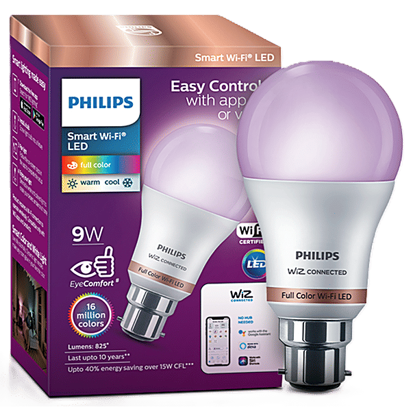 Buy Philips 9W LED Bulb - Full Colour, Wi-Fi B22 Online at Best Price ...