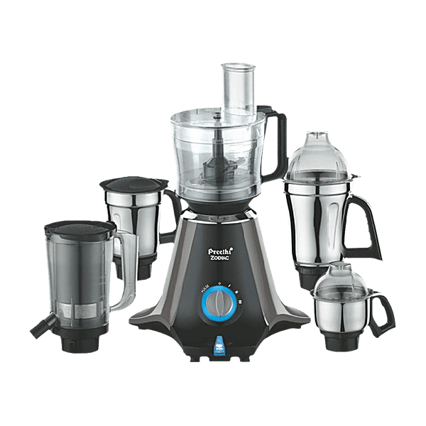 Buy Preethi Zodiac 750 Watt 5 Jars Juicer Mixer Grinder (18000 RPM, 3D ...