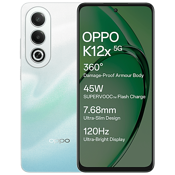 Buy Oppo K12x 5G (6GB RAM, 128GB, Breeze Blue) Online at Best Price of Rs 12999 - bigbasket