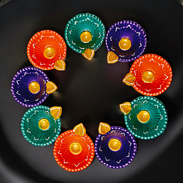 Buy House of Festivals Traditional Round Clay Diya Online at Best Price ...